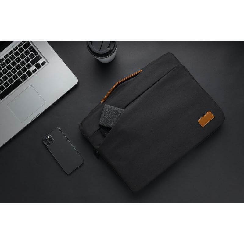SALCEA - Santhome® 15" Laptop Sleeve - Black/Tan | Jasani