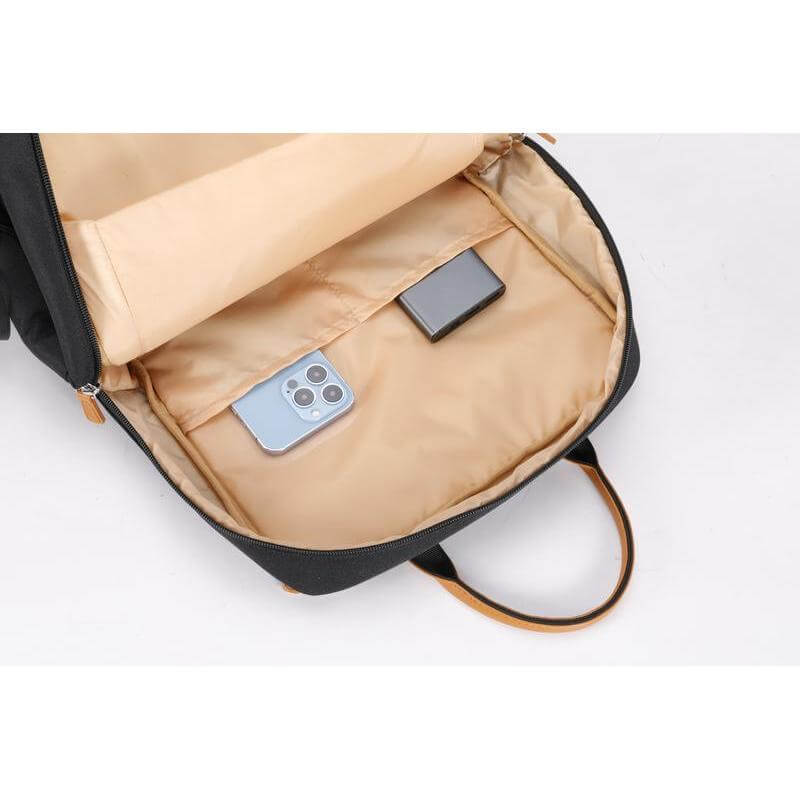 Mainz Santhome Black Laptop Backpack - Stylish Custom Bags