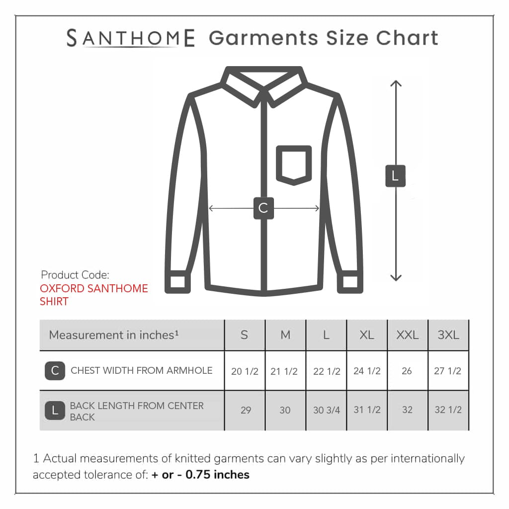 Oxford - Santhome Men's Business Wrinkle-Free Formal Shirt | Jasani