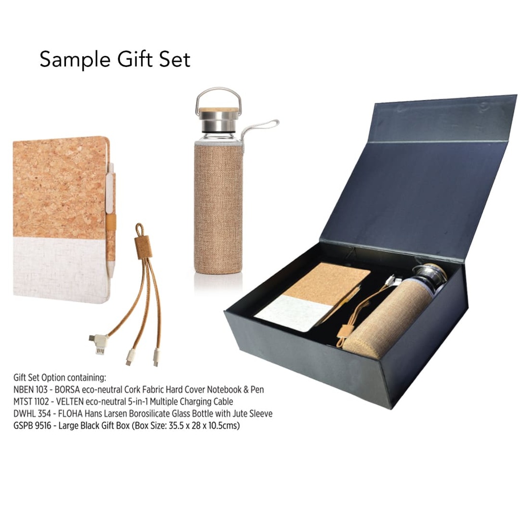 Gift Set Packaging with Magnet Closing (Large) - Black | Jasani