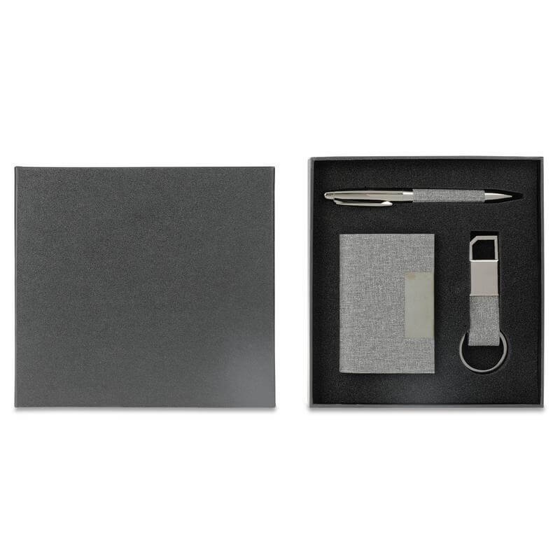SILVAN - Giftology Gift Set (Card Holder, Key Chain and Pen) - Grey ...