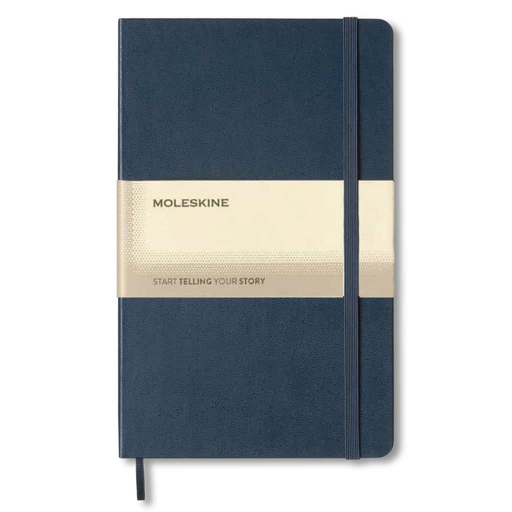 Moleskine Classic Large Ruled Hard Cover Notebook - Sapphire Blue | Jasani
