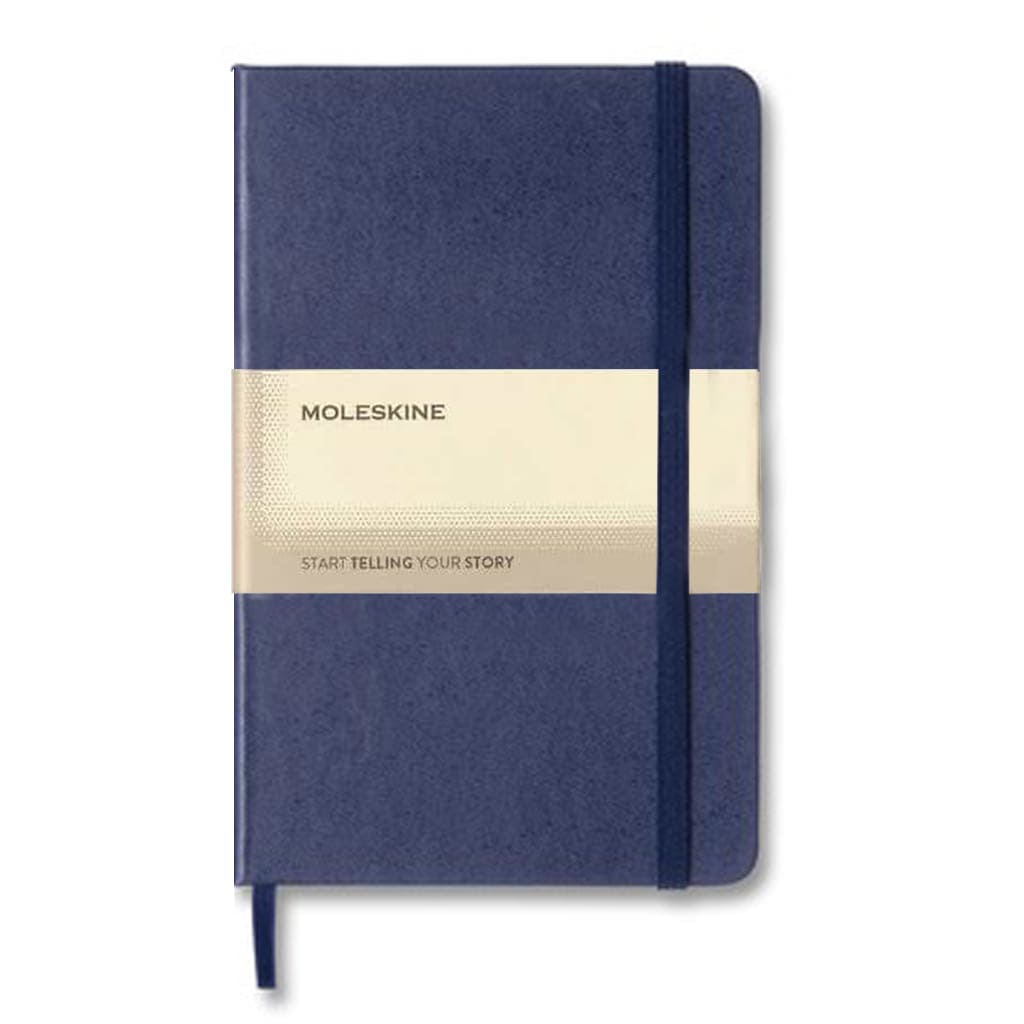 Moleskine Classic Medium Ruled Hard Cover Notebook - Navy Blue | Jasani