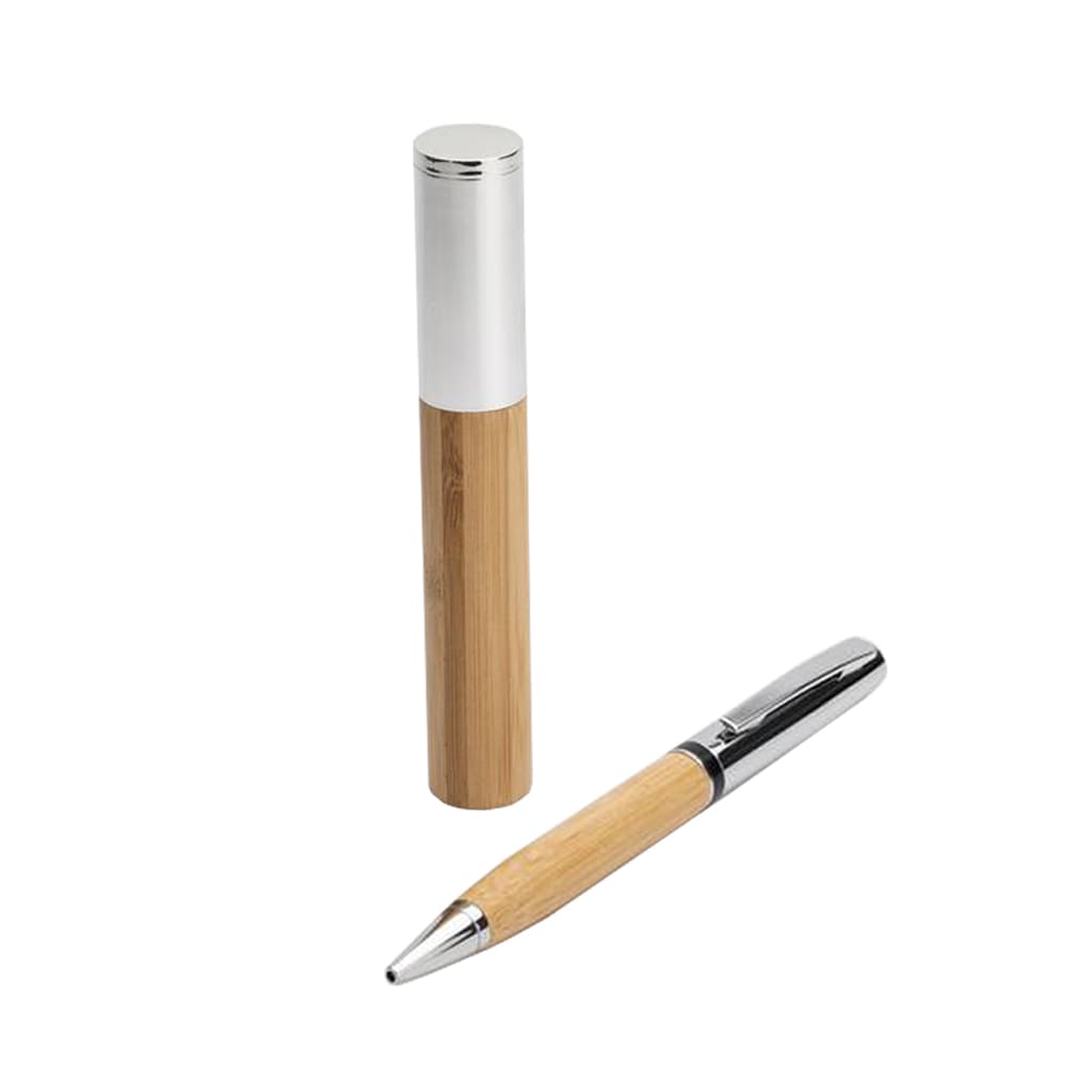 ATCA - eco-neutral Metal Pen with Bamboo Barrel - Natural | Jasani