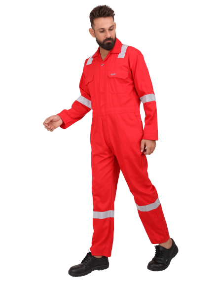 Spartan Coverall Color: Red Fabric: Pre Shrunk 100% Cotton GSM: 210 ...