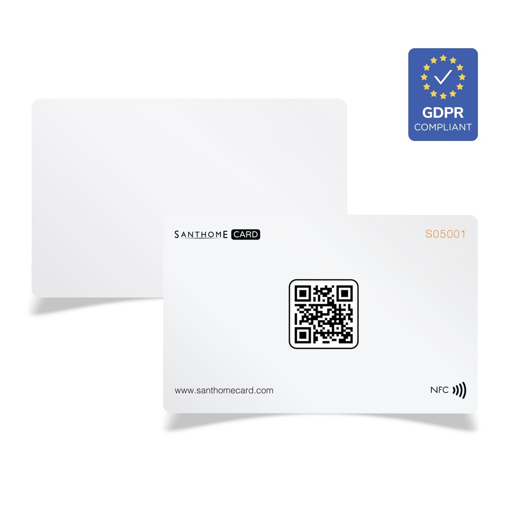 Santhome Card - Digital Business NFC Card - White | Jasani