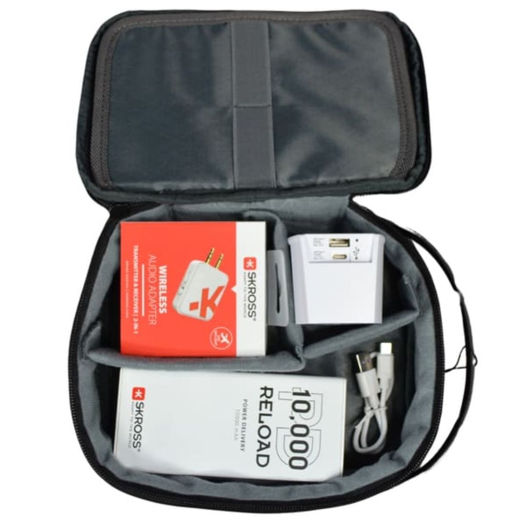 SKROSS - Gift Set of Powerbank, Audio Adapter & Travel Adapter | Jasani