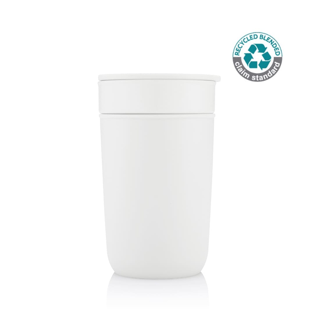 SAVONA - Hans Larsen Premium Ceramic Tumbler With Recycled Protective Sleeve - White | Jasani