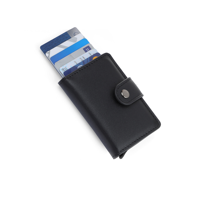 FLORINA - RFID PU Slim Cardholder Wallet - Black | Jasani