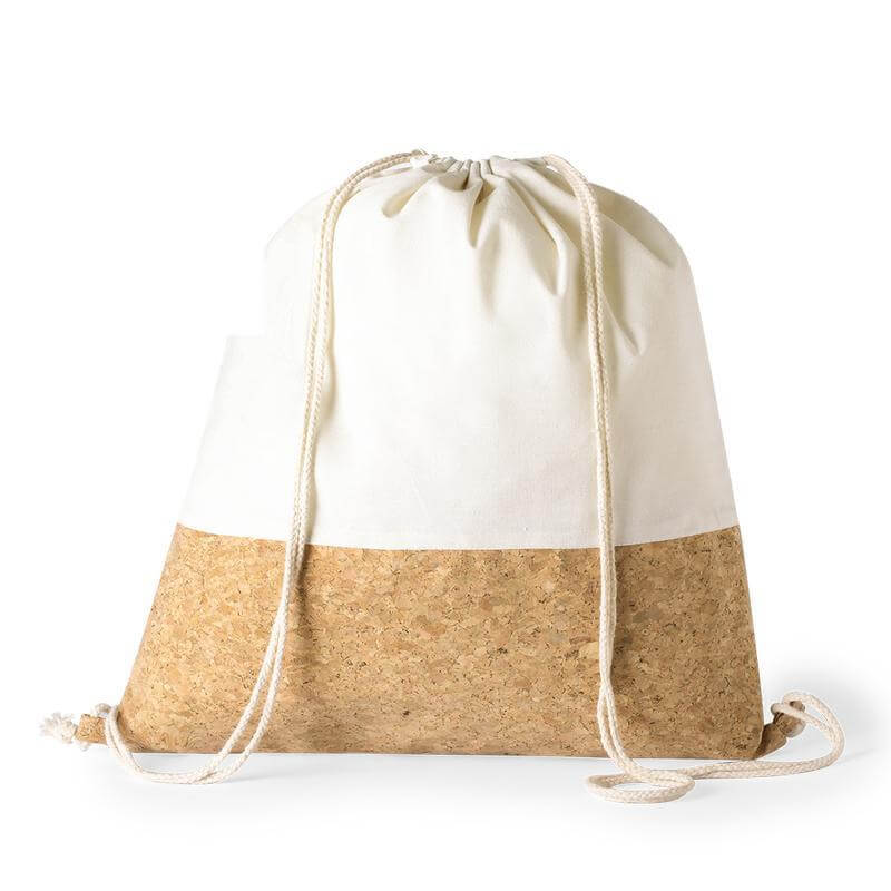 VOLGA - eco-neutral Recycled Cotton/Cork Drawstring Bag | Jasani