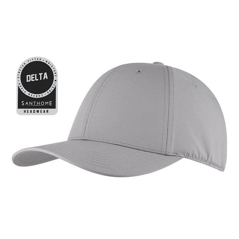 DELTA - Santhome® DryNCool® Performance Stretch-Fitted Cap - Grey | Jasani