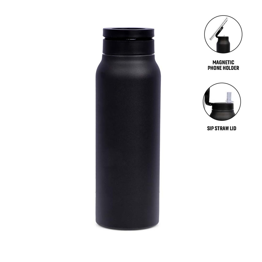 FERRO - Giftology Double Walled Vacuum Bottle with Mag Holder - Black ...
